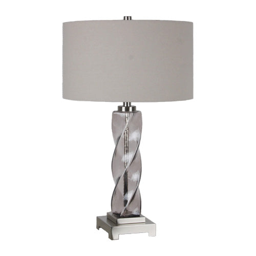 Florina Smokey Glass Table Lamp – the-lighthouse